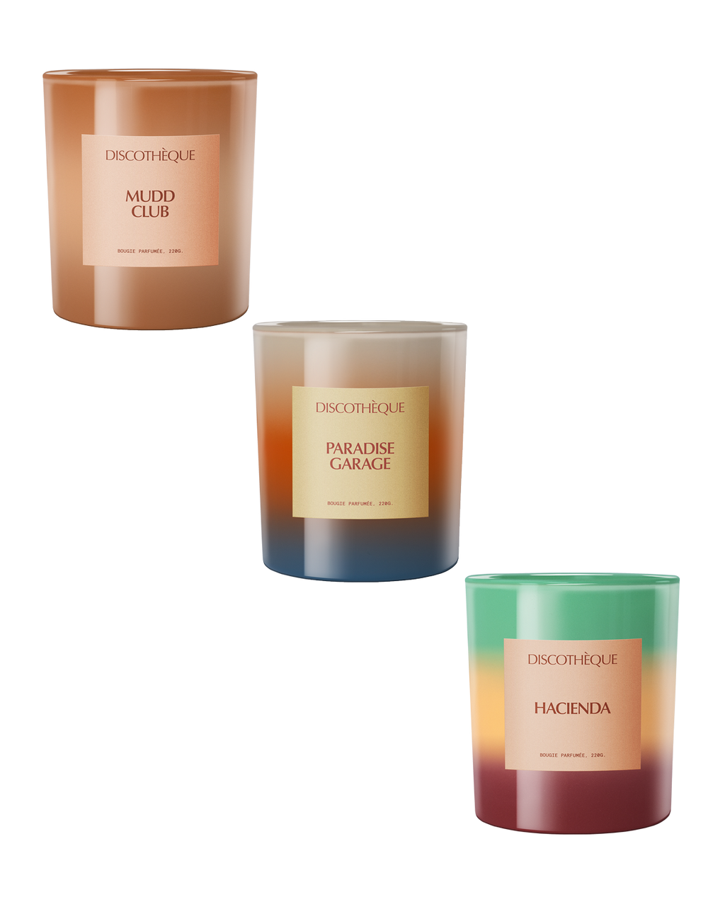 '80s TRIO — SET OF 3 — 240G CANDLES – DISCOTHÈQUE