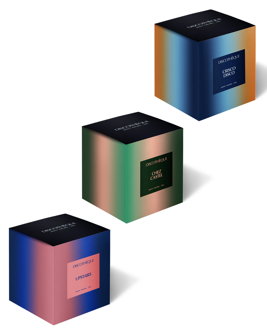 '70s TRIO — SET OF 3 — 240G CANDLES – DISCOTHÈQUE